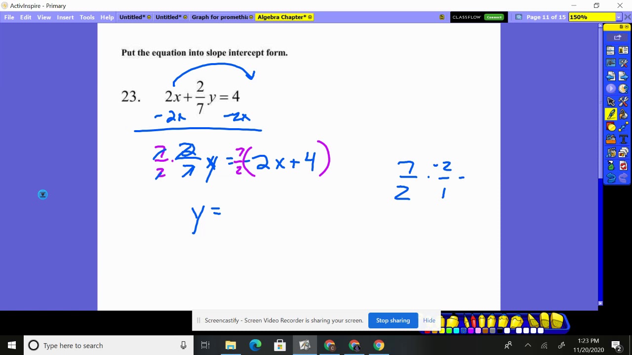 Algebra Chapter 5 Practice Test 2 #20-24 - YouTube