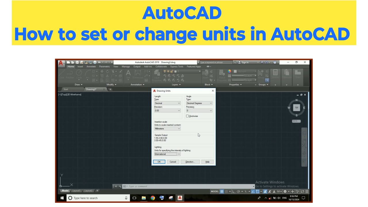 How to set units in AutoCAD | How to change units in AutoCAD | AutoCAD ...