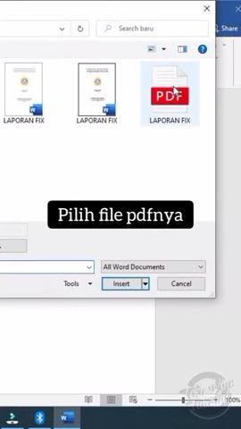 Cara Memasukkan File Pdf ke Word #microsoftword #pdftoword #tutorial #shorts - YouTube