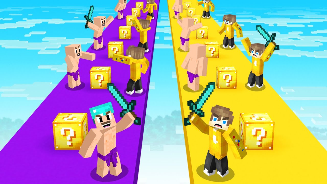 Minecraft Lucky Block Race but WITH CLONES! - YouTube