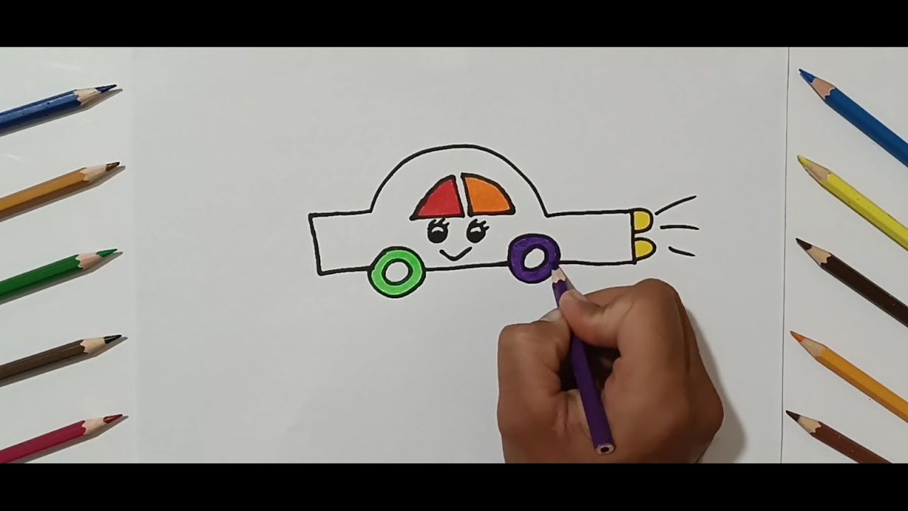 how to draw a car easy in 1 minute / step by step / easy drawing / # ...