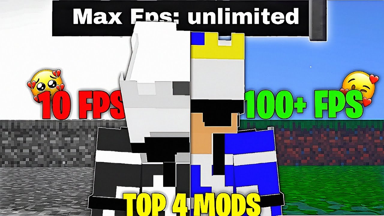 Top 4 Lag Fix Mods For MCPE ( 100+ FPS Minecraft PE ) - YouTube