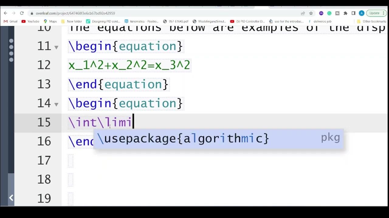 Getting Started With Latex I How To Write An Equation - Youtube
