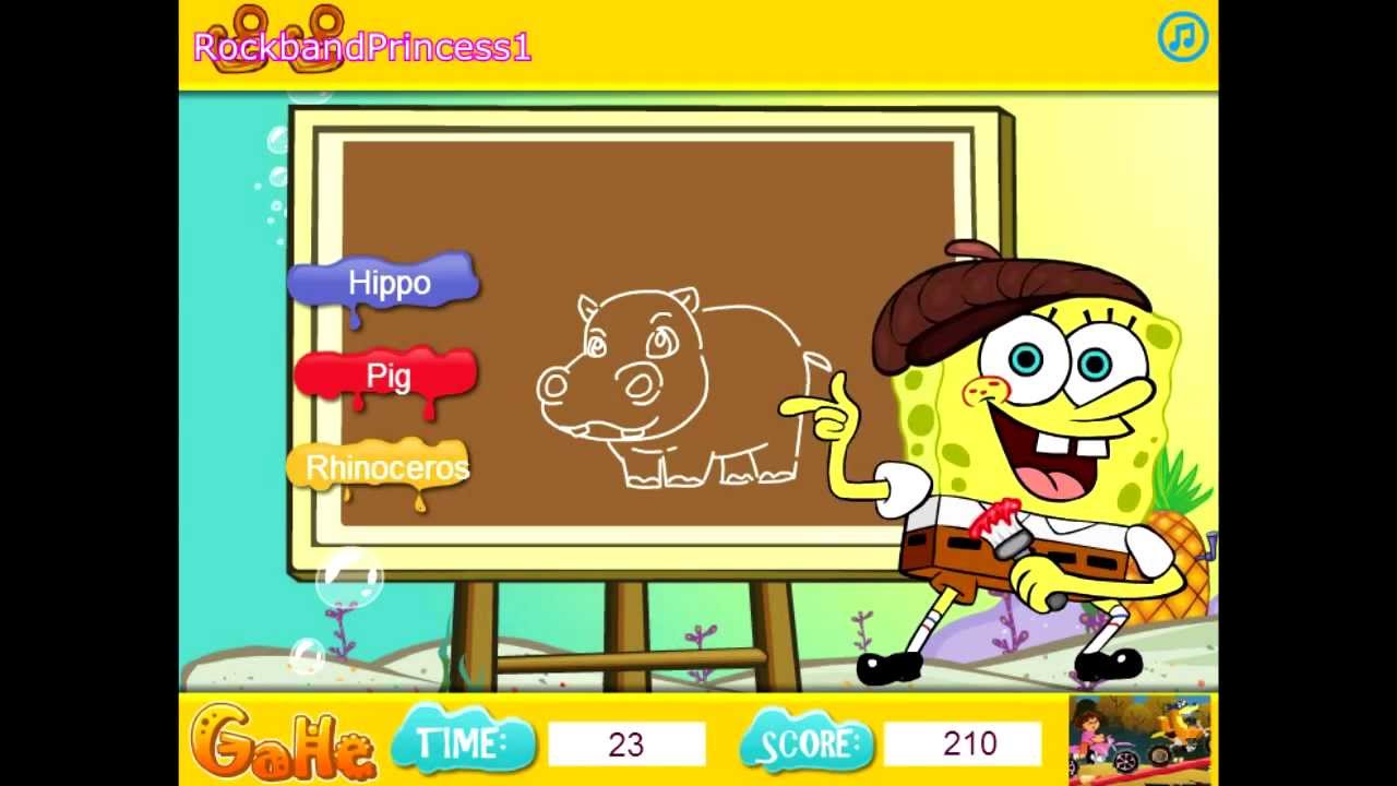 Play Free Games Spongebob - Spongebob Draws Something Game - Spongebob ...