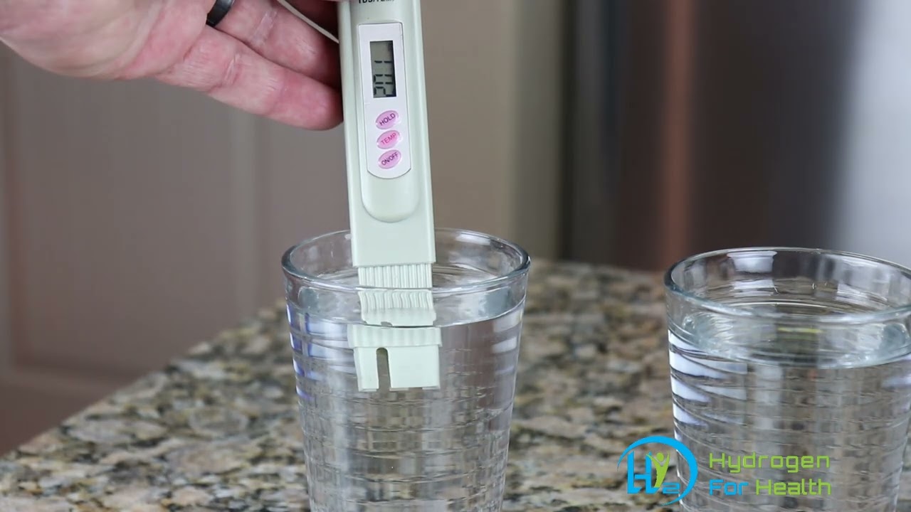 TDS meter measures water purity for hydrogen inhalers - YouTube