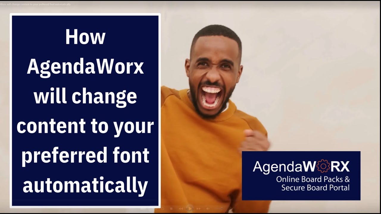 How AgendaWorx will change content to your preferred font automatically ...