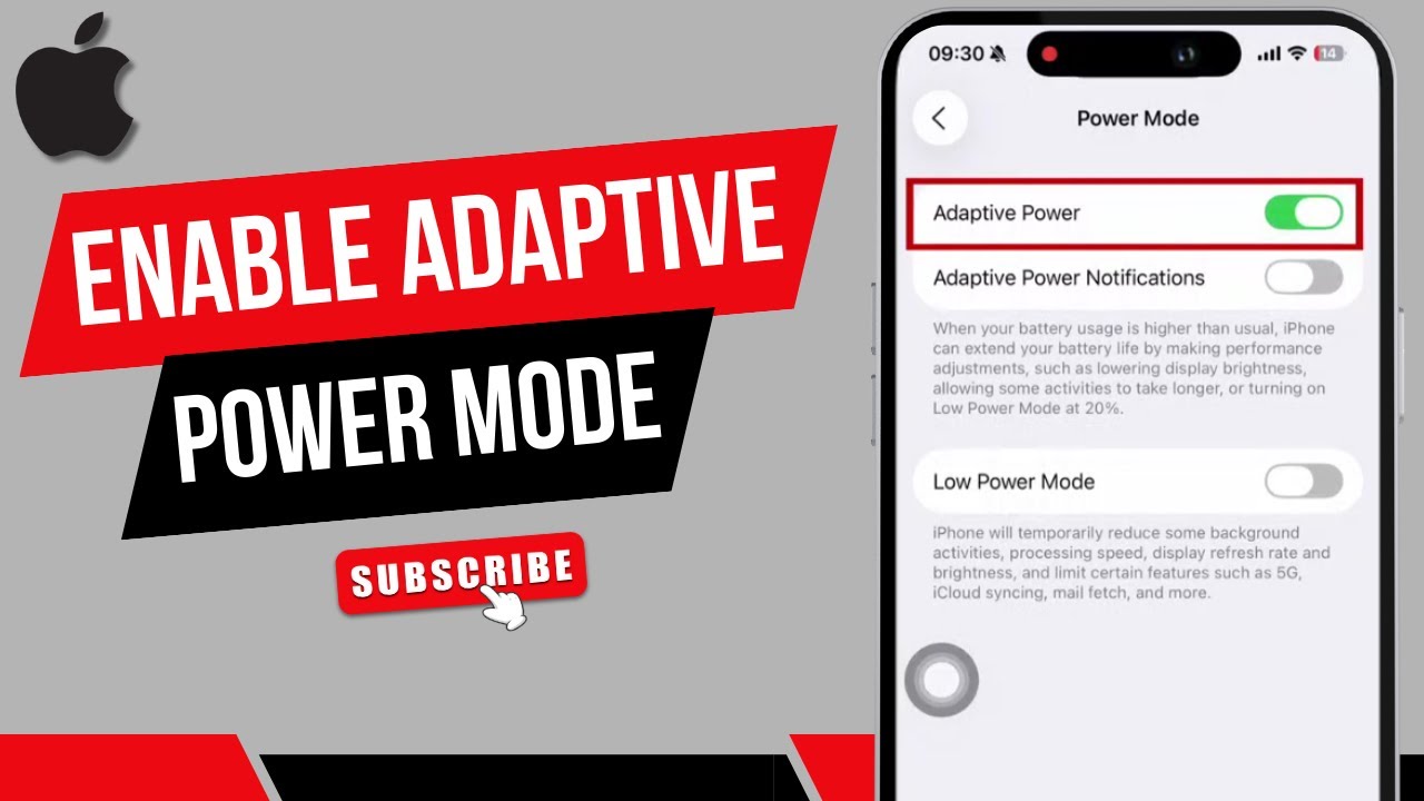 How to Enable Adaptive Power Mode on iPhone - YouTube
