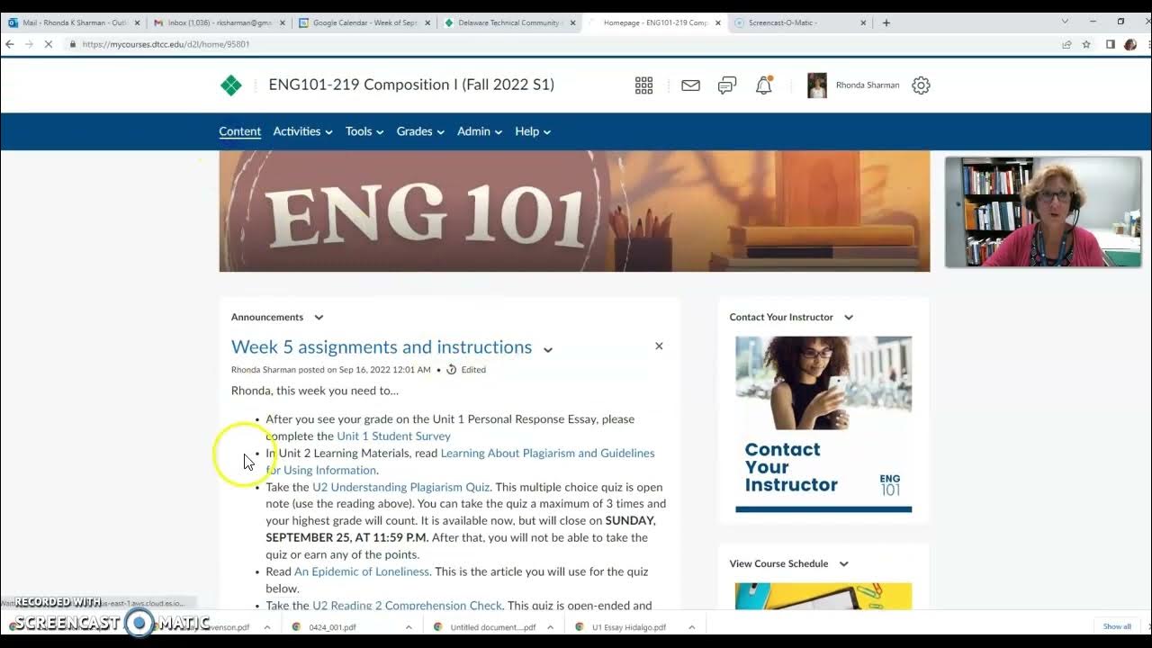 ENG 101 Week 5 Overview - YouTube