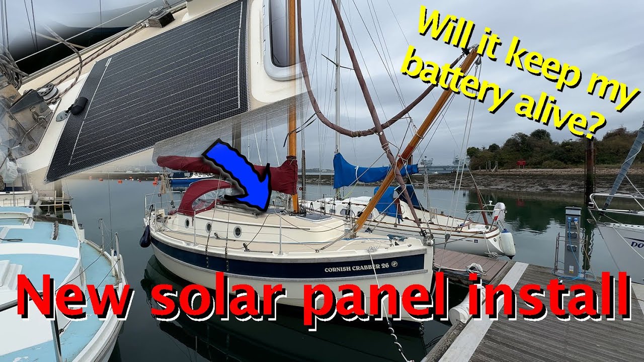 Installing a solar panel on a Cornish Crabber 26 yacht - YouTube