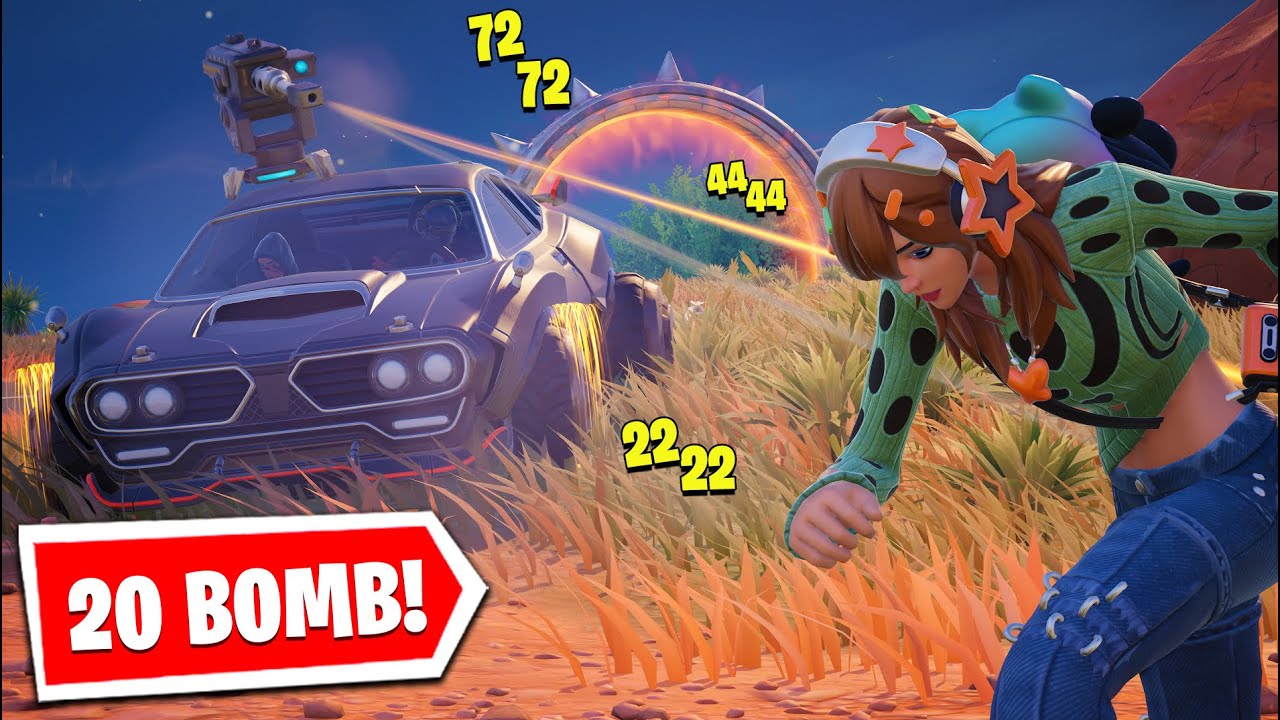 How we Dropped a 20 Bomb USING ONLY CARS In Fortnite - YouTube