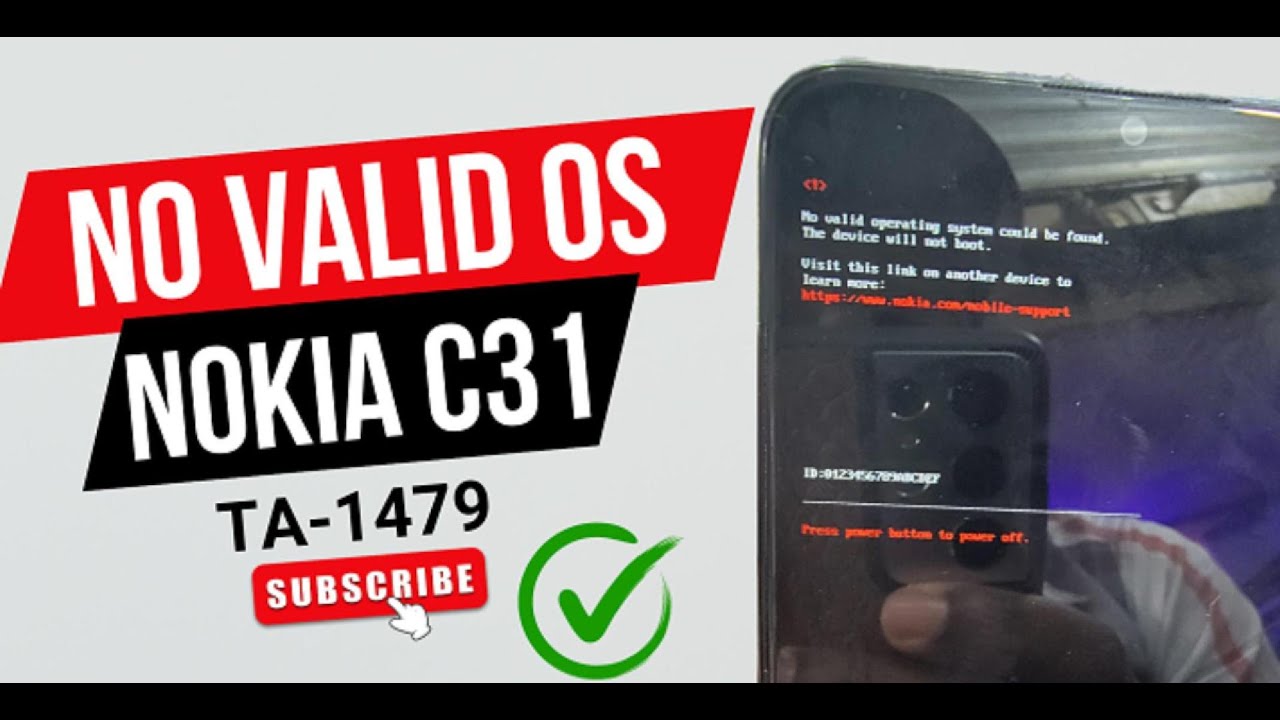 Nokia C31 TA 1497 No Valid Operating System Found Solution - YouTube