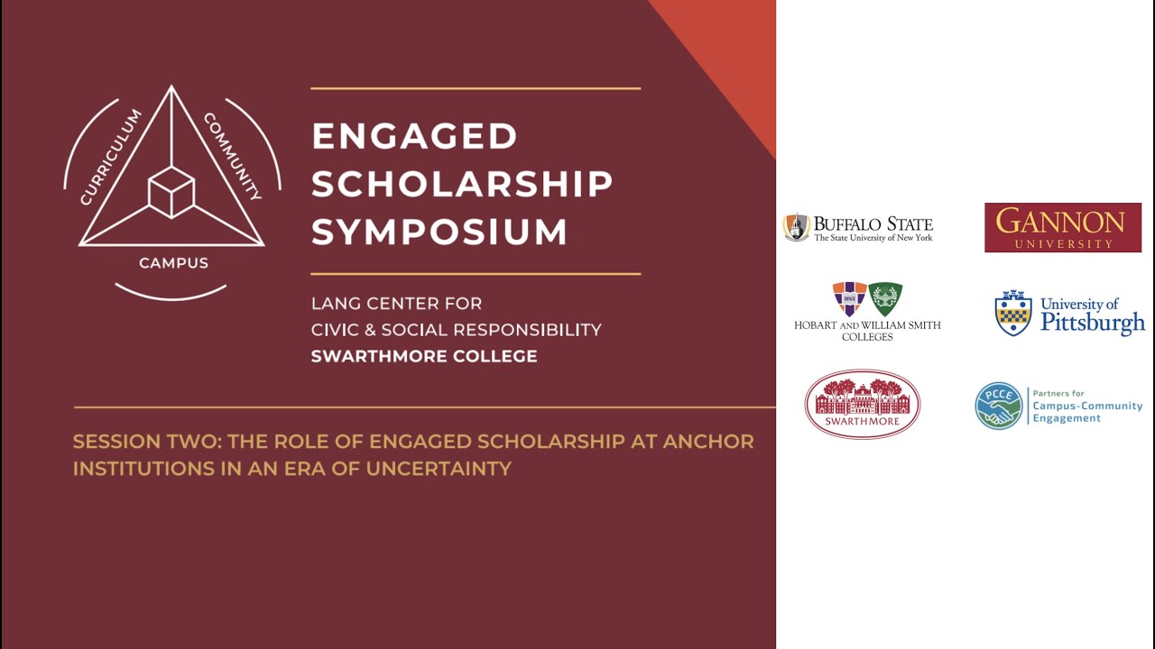 Role of Engaged Scholarship at Anchor Institutions | Engaged ...