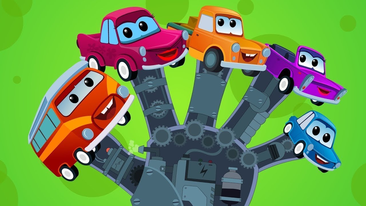 Zeek And Friends | We Are The Finger Family | Car Rhymes For Children ...