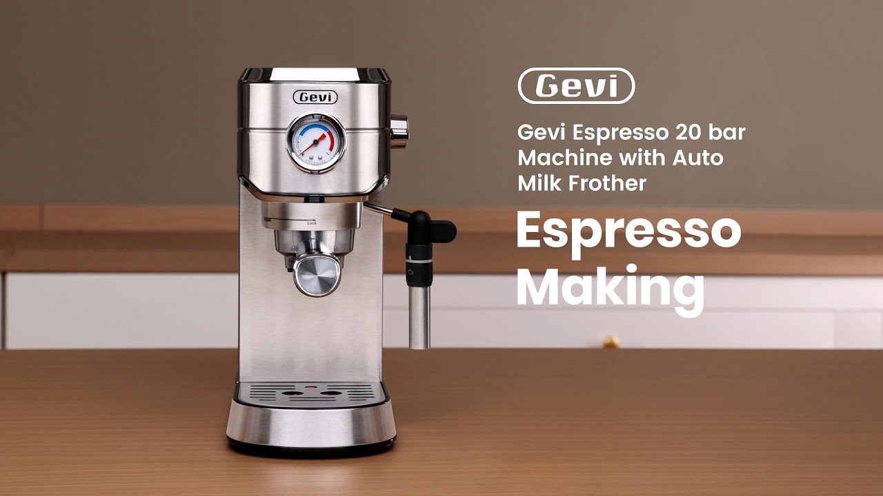 How to Make your Frist Espresso with Gevi 20 Bar Coffee Machine ...