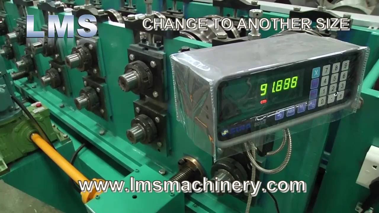 LMS Roll Forming - Size Adjustable Motorized - YouTube