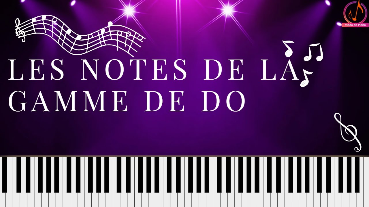 Les notes de la gamme de DO, débutant - YouTube