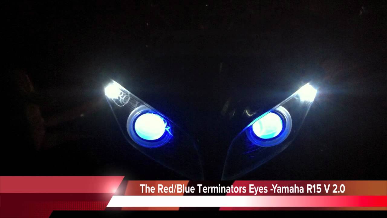 New Yamaha R15 V 2.0 Bi-xenon Projectors with Angel Eyes , RED & BLUE ...