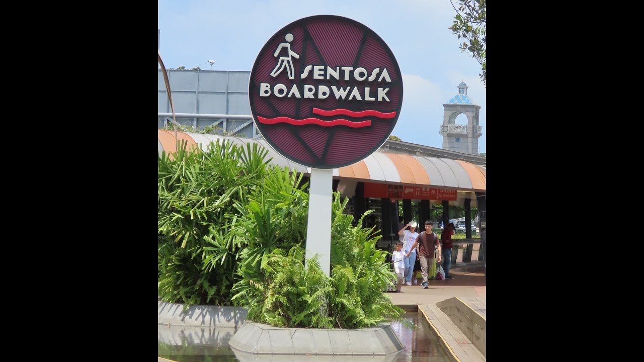 Singapore : Going to Sentosa 4ways, sentosa board walk - YouTube