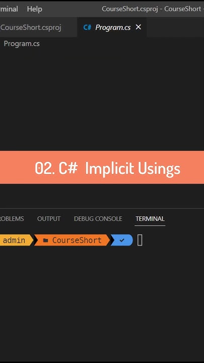 02 CSharp Implicit Usings #shorts - YouTube
