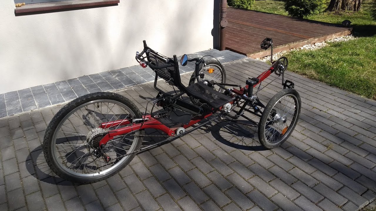 Electric tadpole trike suspension test II, offroad ride (fpv) - YouTube