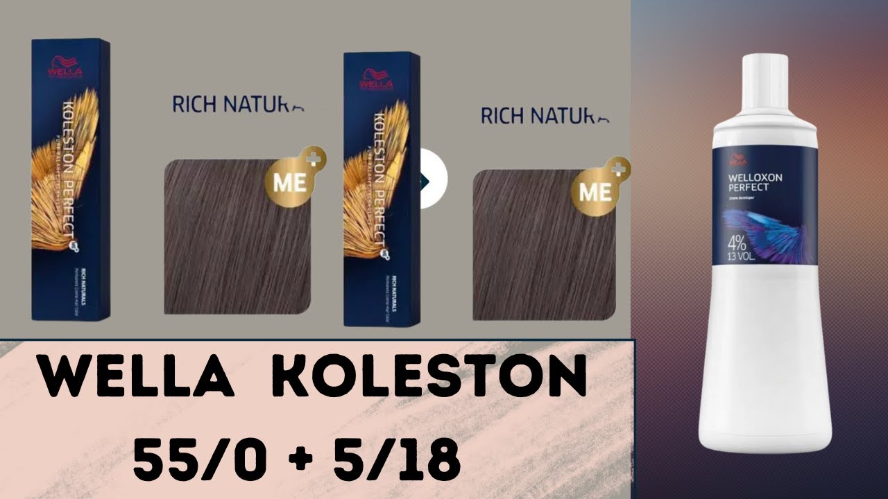 How To Cover Grey/White Resistant Hair - Wella 55/0 + 5/18 + Welloxon 6 ...