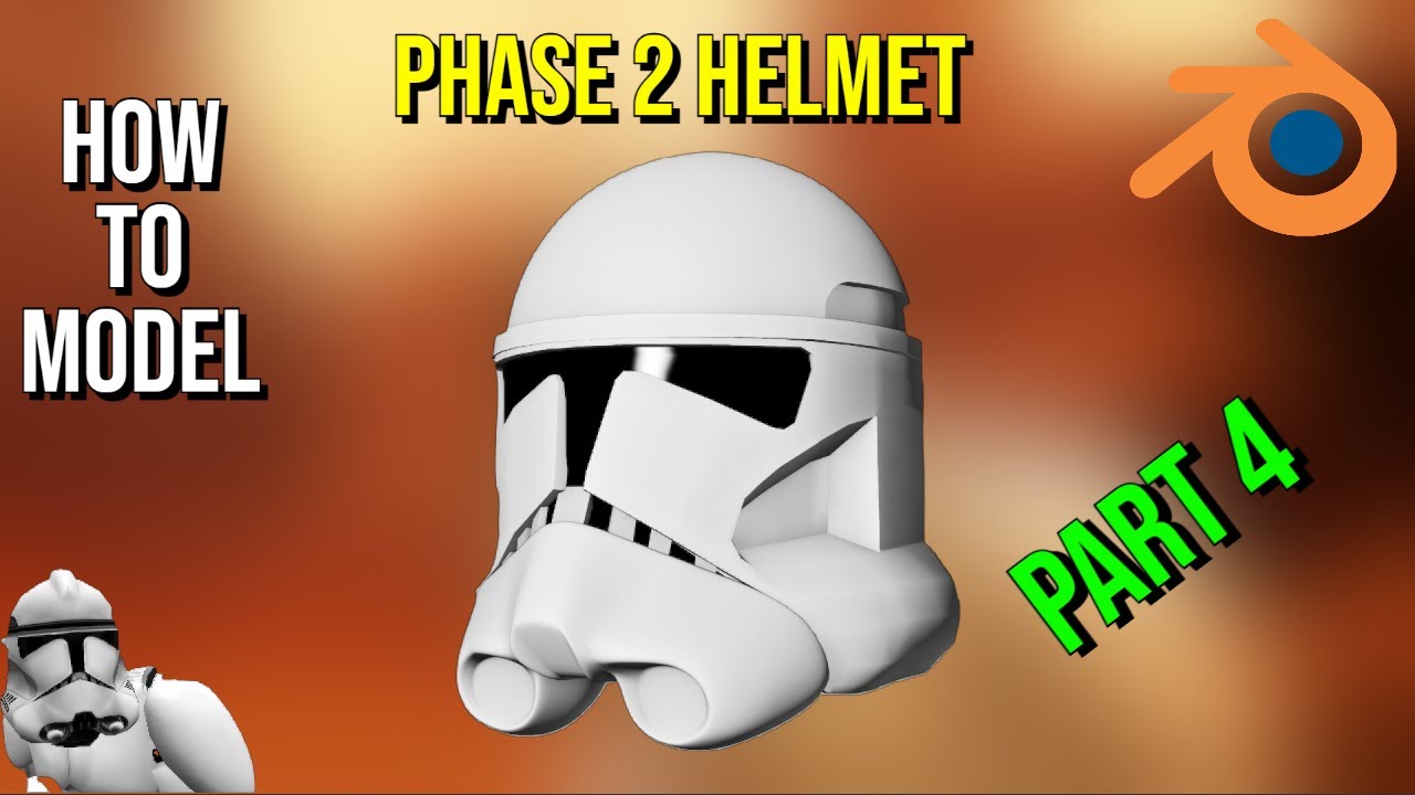 How to Make a Phase 2 Clone Trooper Helmet | Part 4 | Blender - YouTube