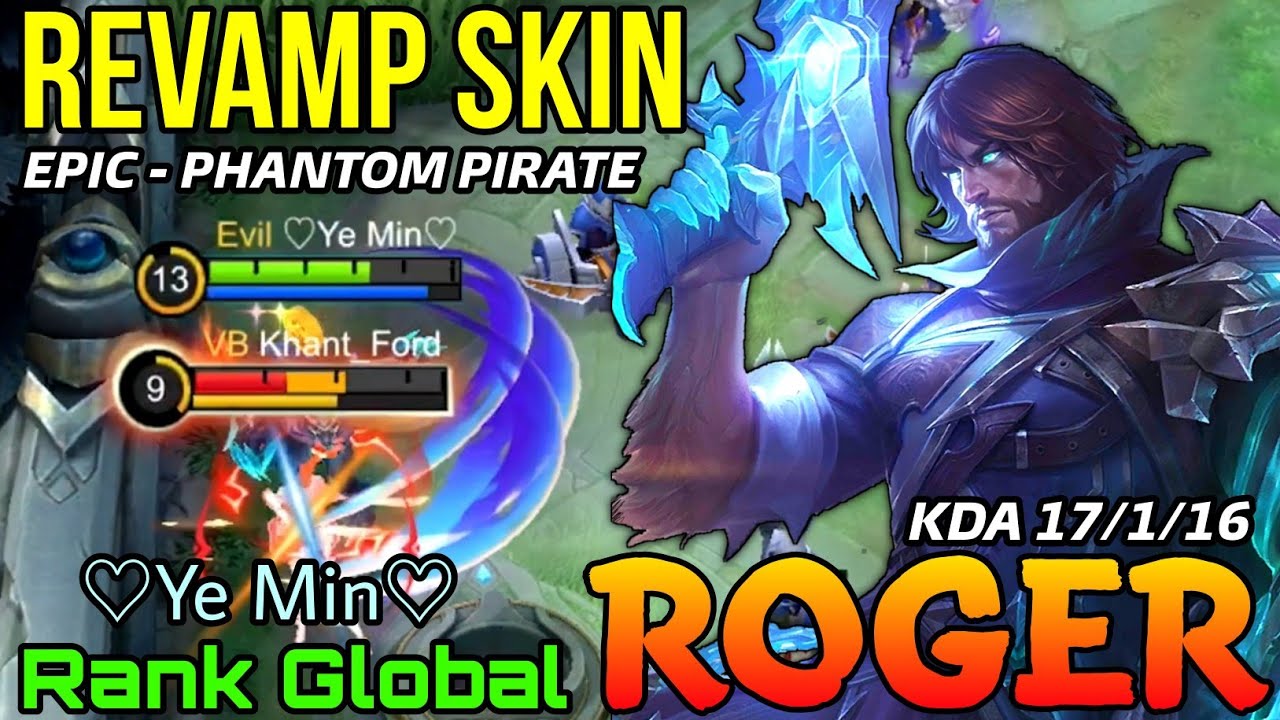 Phantom Pirate Roger New Revamp Skin! - Top Global Roger by ♡Ye Min ...