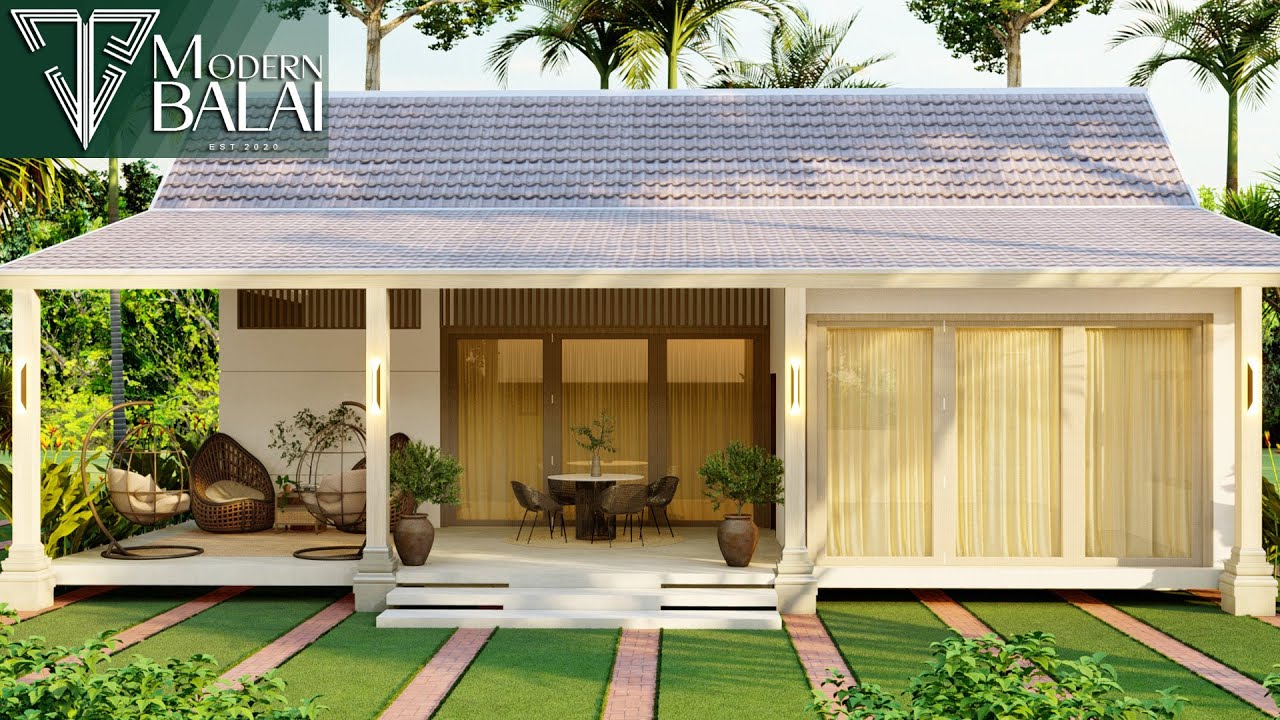 Simple House Design Small Farmhouse Idea | 10x13 Meters - YouTube