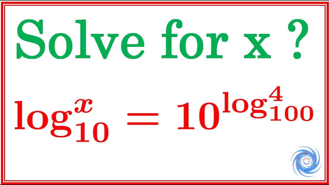 Solve for x || Algebra - YouTube