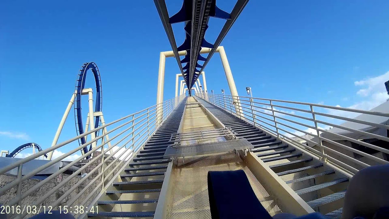 Montu Roller Coaster front seat - YouTube