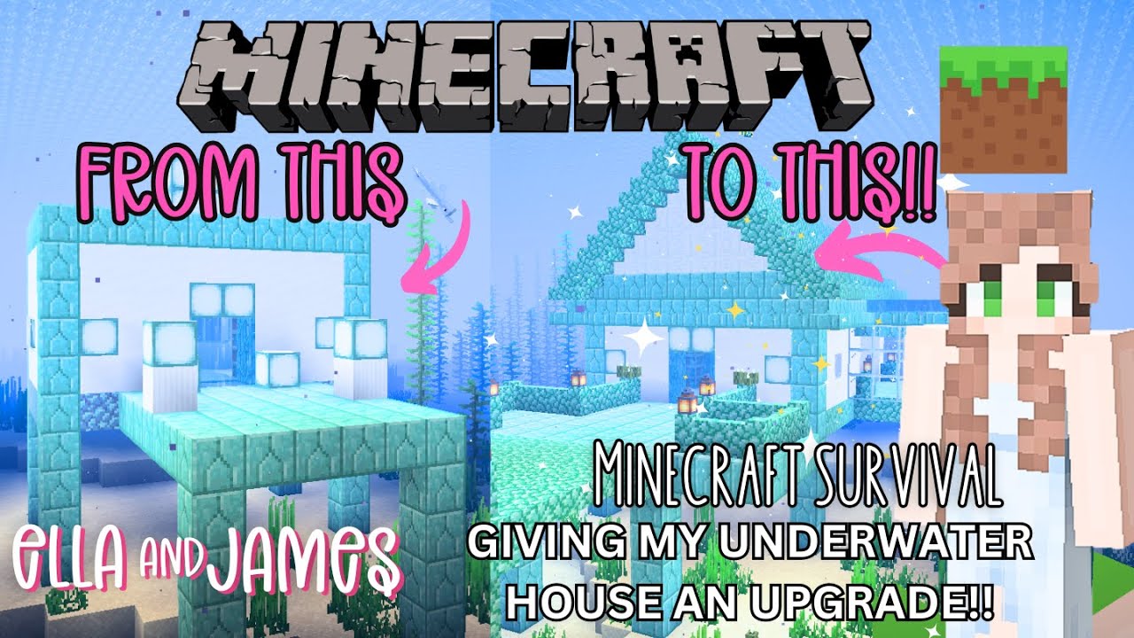 Minecraft Gameplay | Ella Upgrades Her Underwater Base!! Simple and ...