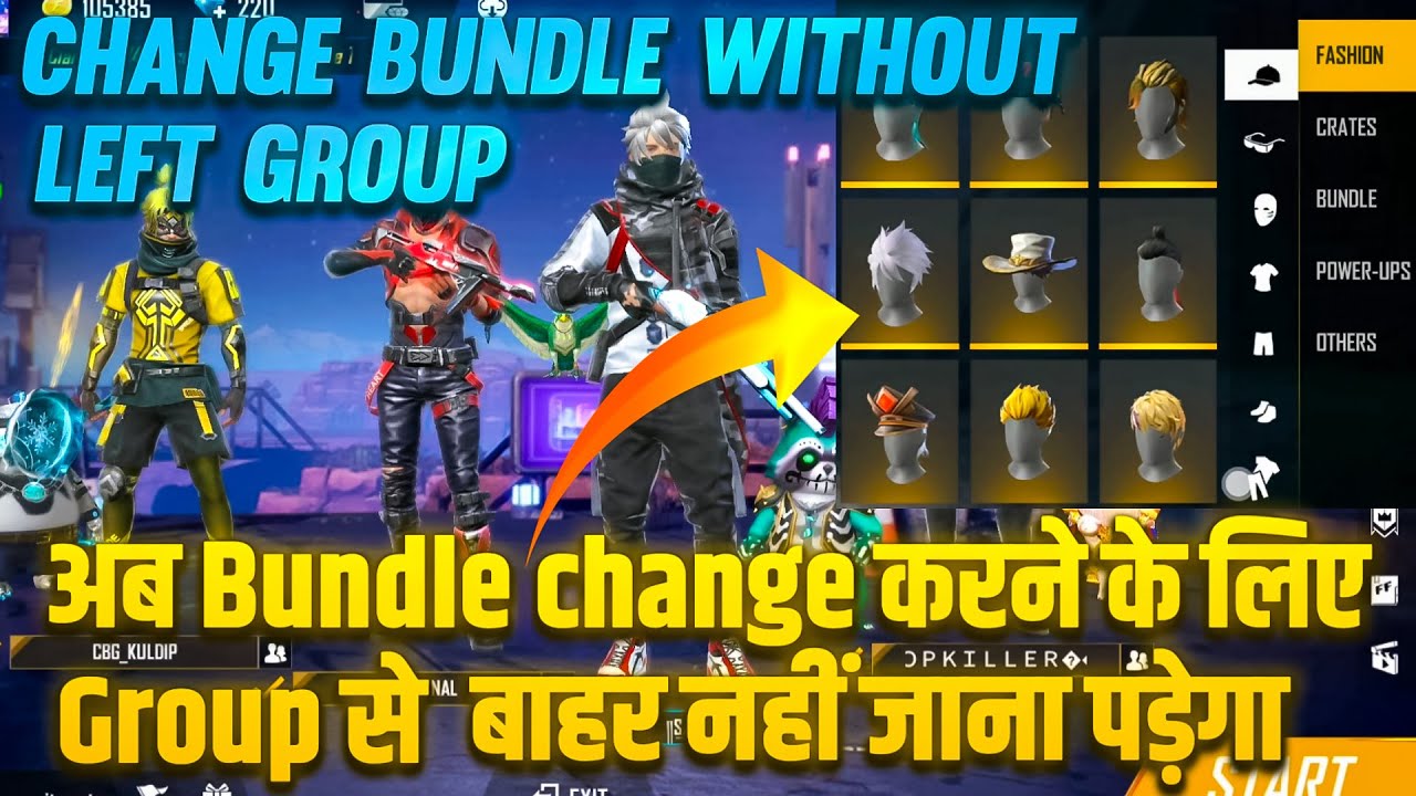 HOW TO CHANGE BUNDLE CHARACTER IN LOBBY GROUP KO BINA LEFT KIYE how-to-change-bundle-character-in-lobby-group-ko-bina-left-kiye