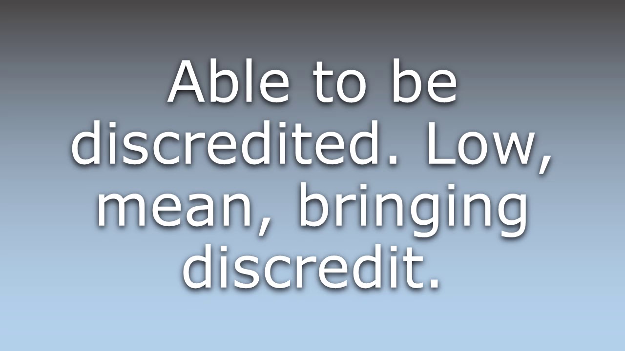 What does Discreditable mean? - YouTube
