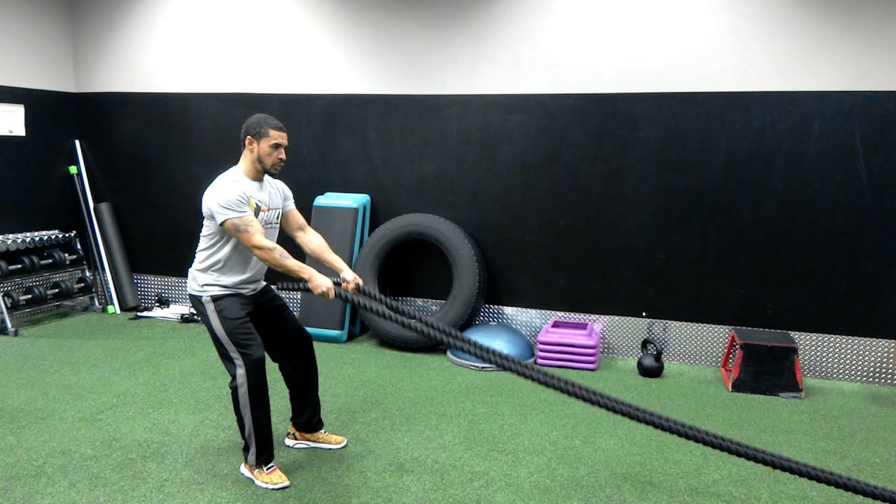 Battle Ropes Side Snake - YouTube