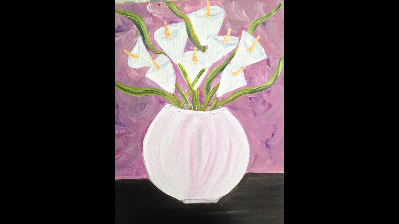 Cala Lilies Preview - Painting Lessons: "How to" guided acrylic ...