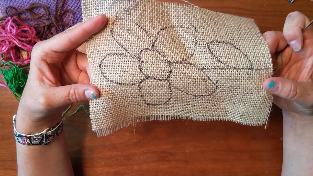 Burlap Stitching #1 - YouTube