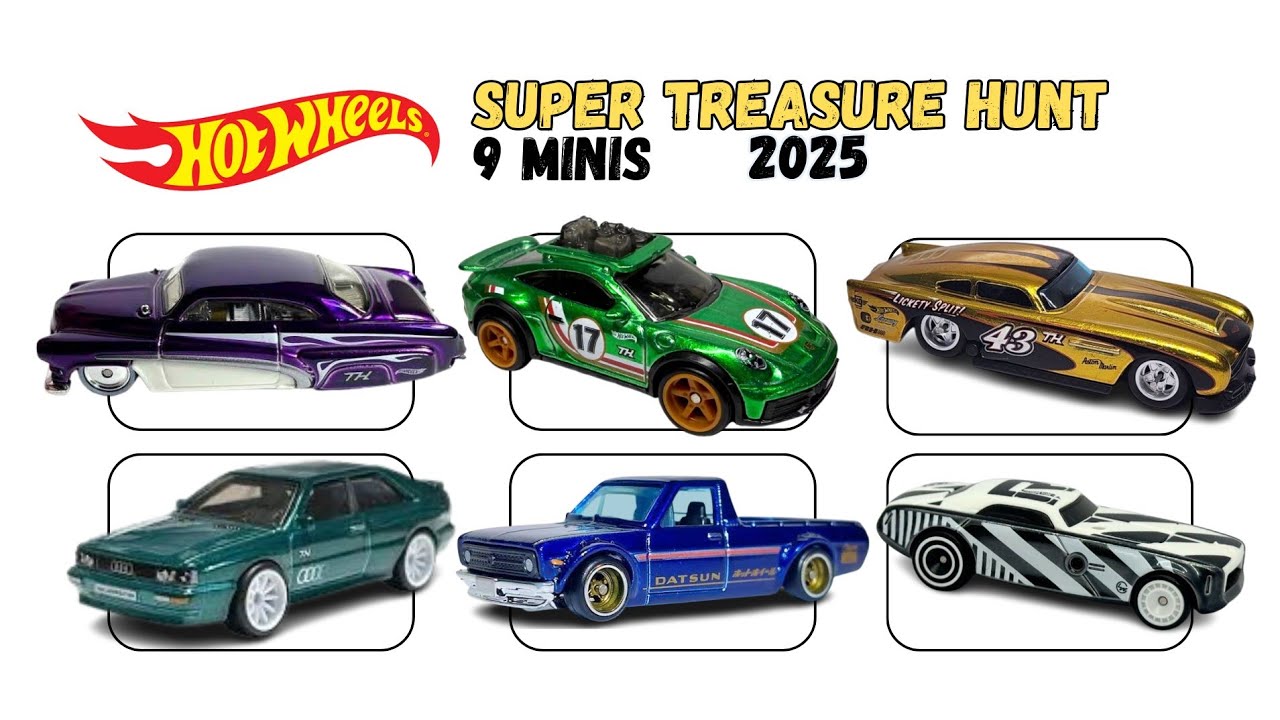 HOT WHEELS SUPER TREASURE HUNT 2025 (9 MINIS) - YouTube