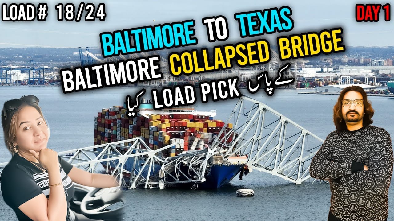 Baltimore to Texas 🇺🇸 | Baltimore collapsed Bridge ke pas kiya Load ...