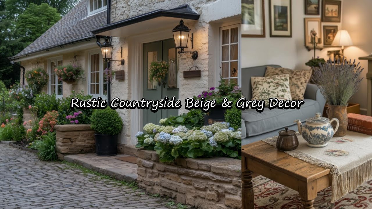 Warm & Rustic Neutral Interior Styling with Countryside Decor in a ...