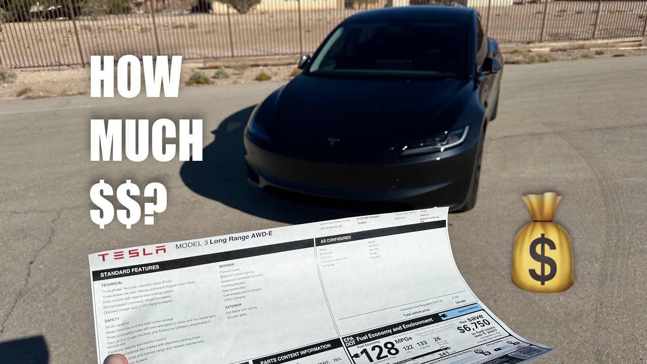 Monthly Payment on my 2024 Tesla Model 3! | Lease vs Finance - YouTube