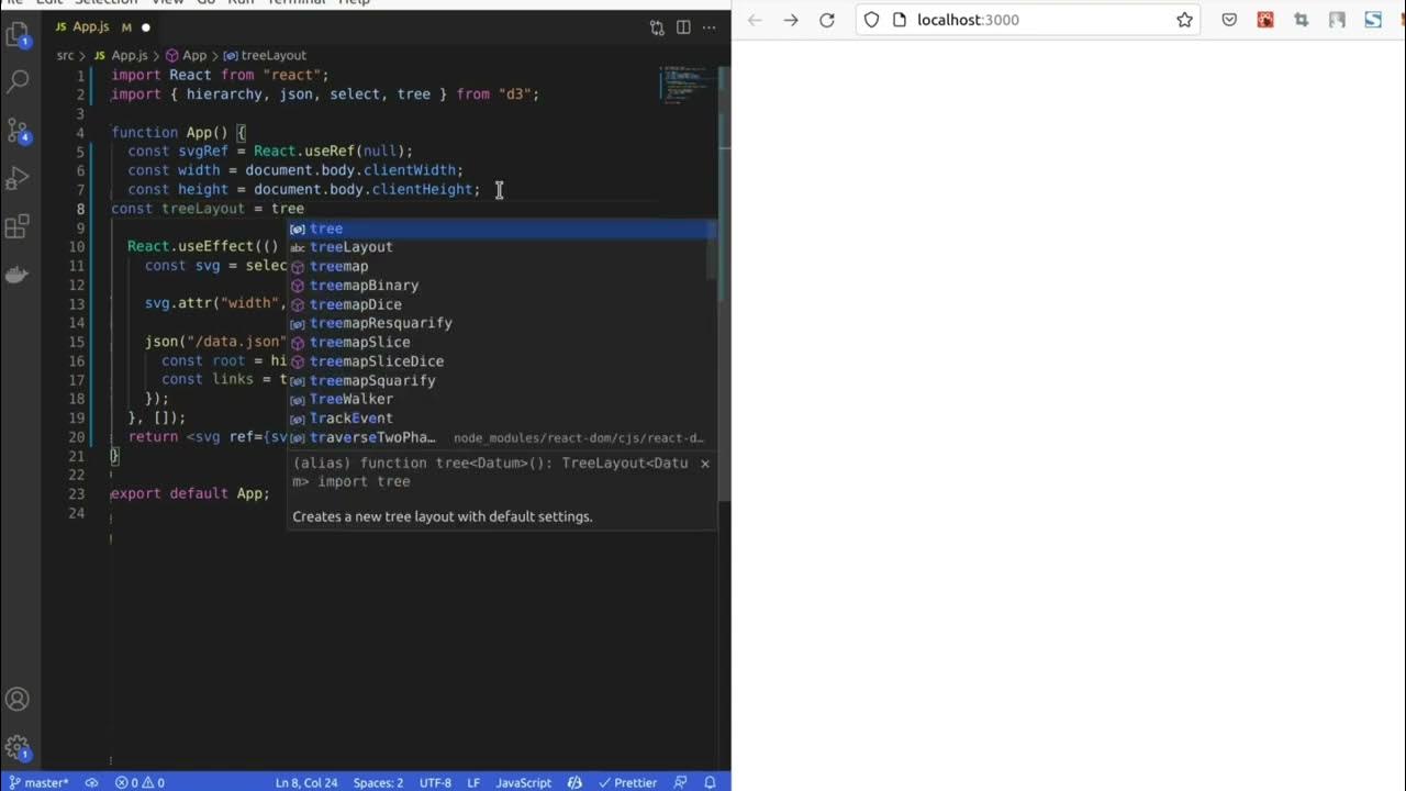 Create a basic D3.js tree in #react - YouTube