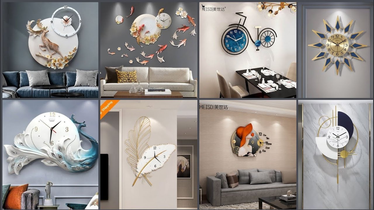 Beautiful multiple shapes of wall clock ⏲️/different design and multi ...