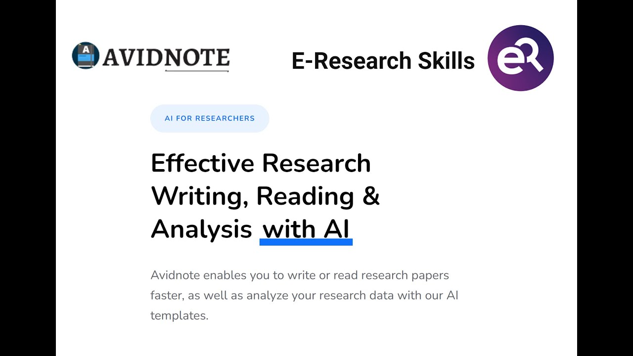 Simplify Your Literature Review Process using Avidnote (AI for Research Writing, Reading ...