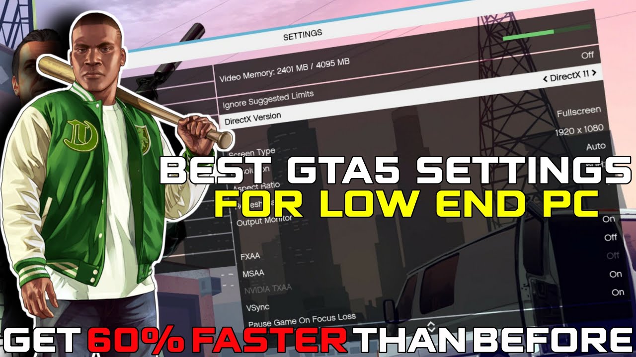 GTA 5 Graphics Settings For Low End PC | Best Visuals + Really Good FPS ...
