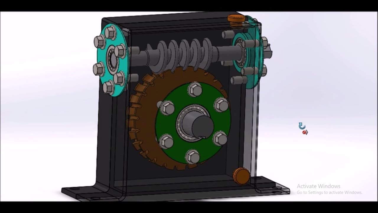 Total design, modelling and assembly of worm gearbox part 1 - YouTube