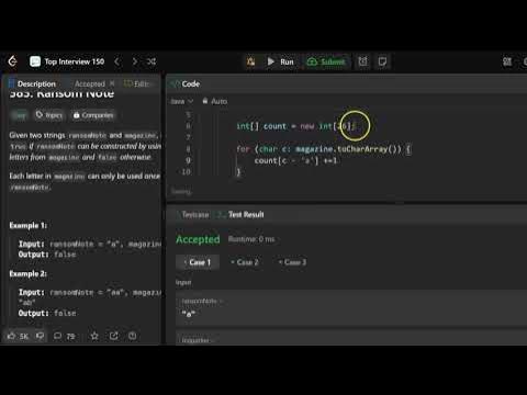 Ransom Note - Leetcode 383 - Hashmap (Java) - YouTube