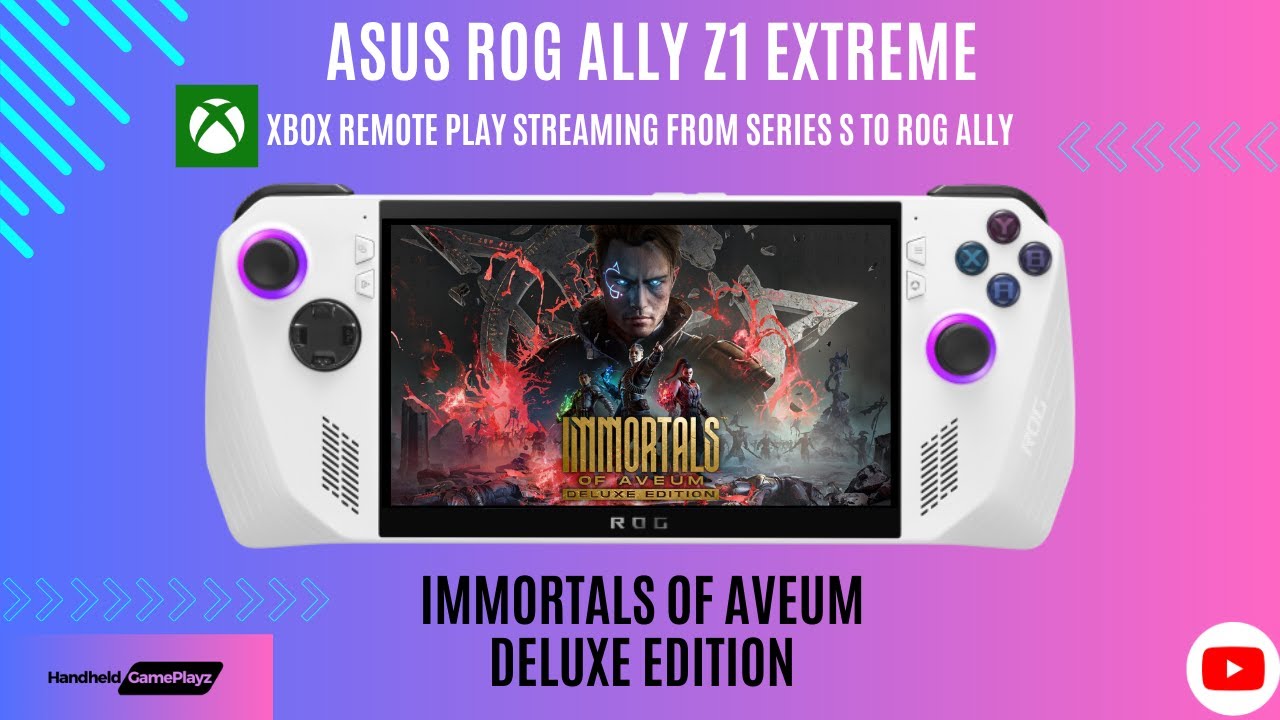 Xbox Remote Play Series S to ROG Ally Immortals of Aveum 10W 1080p ...