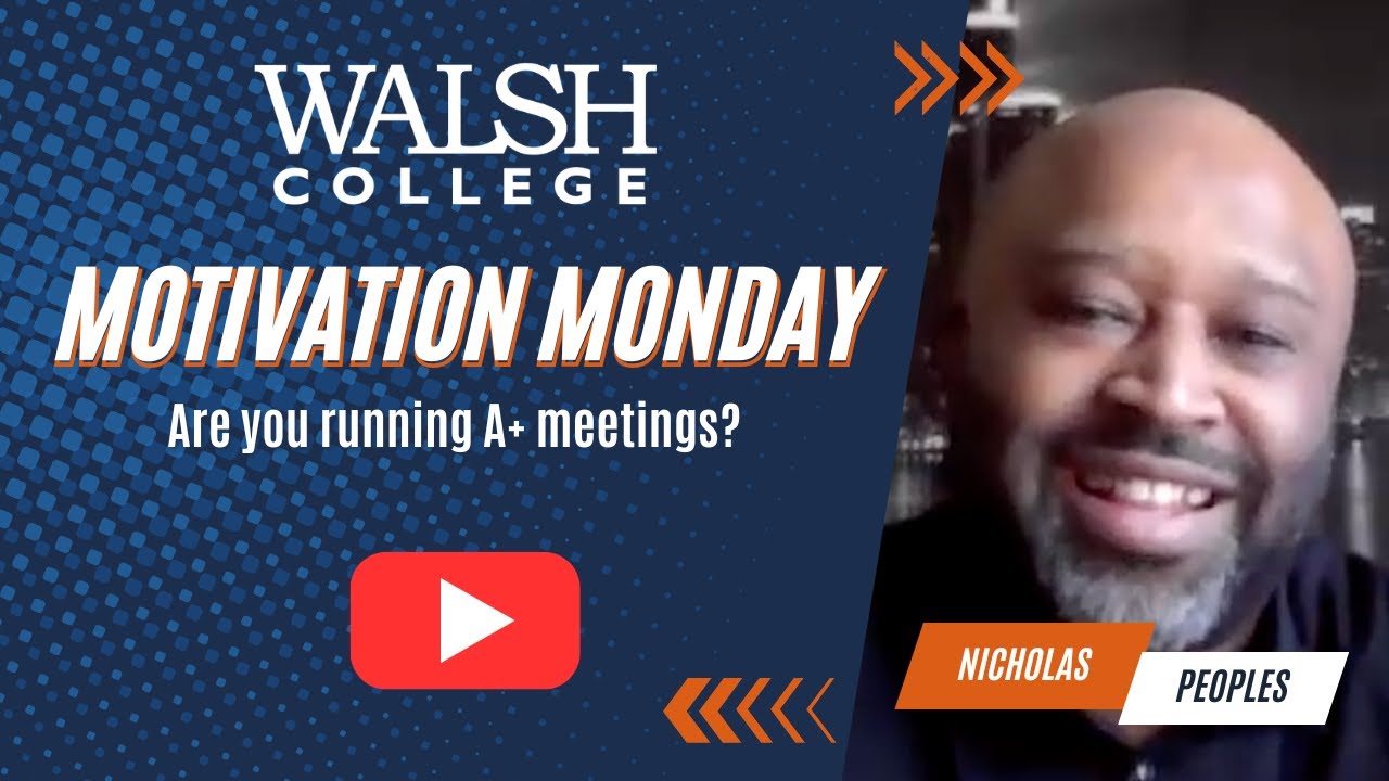 Monday Motivation - Are you running A+ meetings? - YouTube