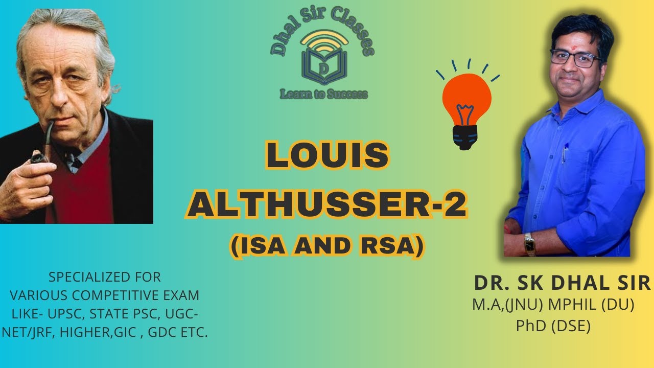 Louis Althusser | ISA and RSA | Sociological Concept | DR. SK DHAL SIR ...