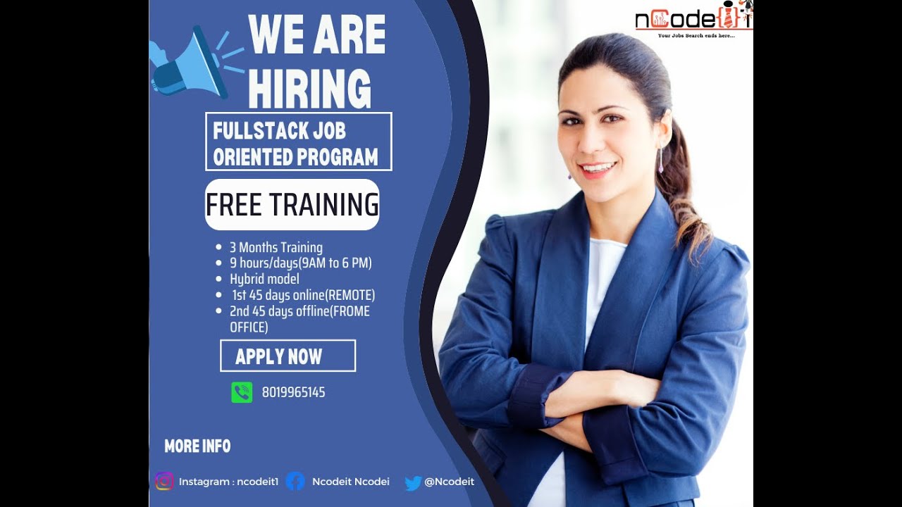 Full-Stack Job Oriented Program| We are hiring | Free Training - YouTube